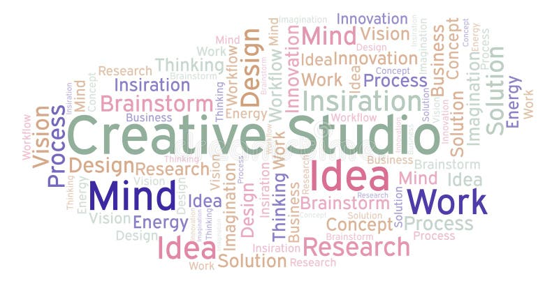 Creative Studio Word Cloud, Made with Text only. Stock Illustration ...