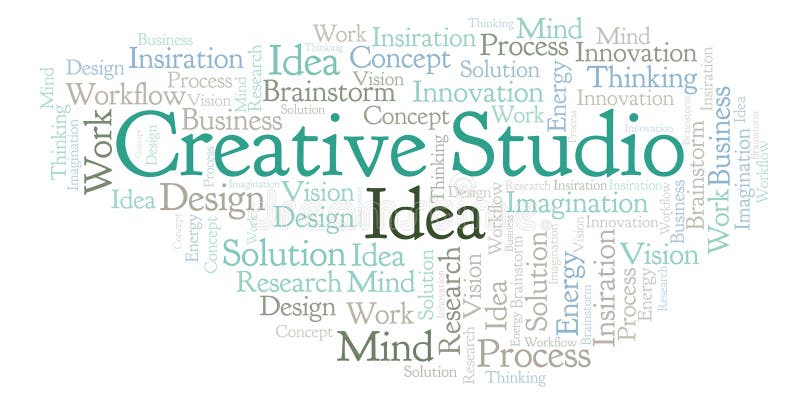 Creative Studio Word Cloud, Made with Text only. Stock Illustration ...