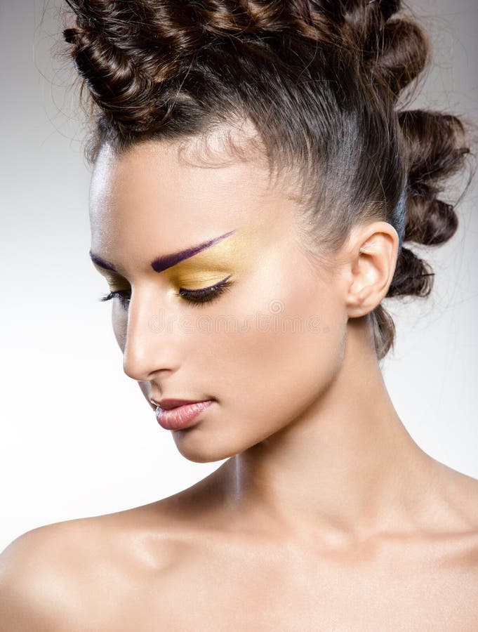 Creative styling stock image. Image of brunette, creative - 16050799