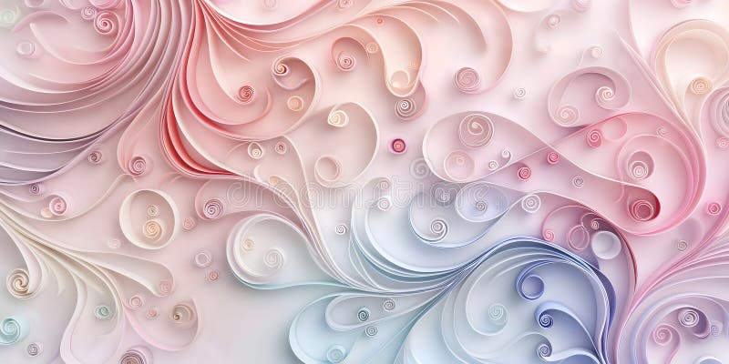Creative,stylish Abstract Background in Quilling Technique, Showcasing ...
