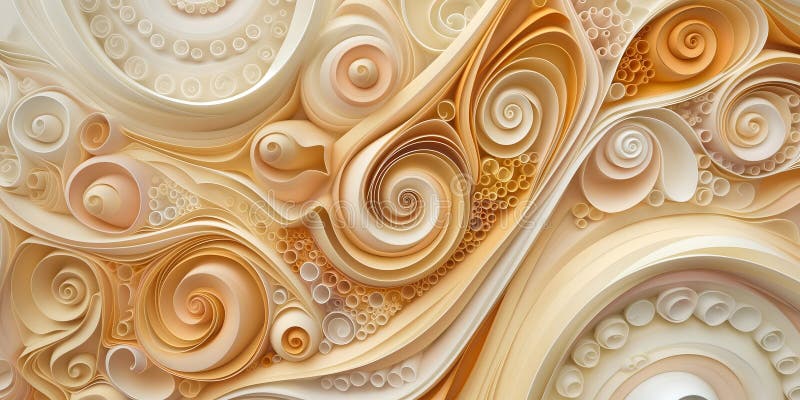 Creative,stylish Abstract Background in Quilling Technique, Showcasing ...