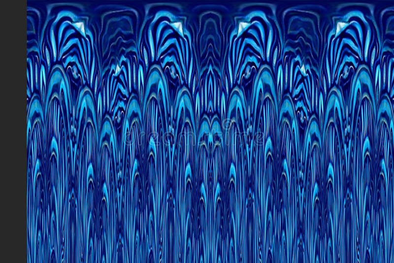 Flowing Water Pattern and Design Vivid Blue and Turquoise on Cobalt ...