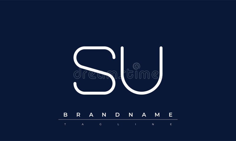 Creative SU Letter Initial Logo Vector Image Stock Vector ...