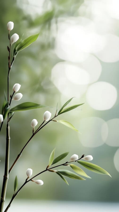 Creative Summer Background Featuring Soft Foliage and Bokeh Lights ...