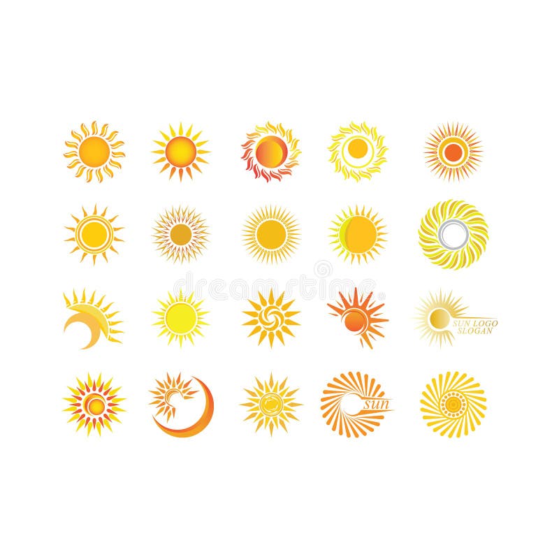 Creative Sun Concept Logo Illustration Stock Vector - Illustration of ...