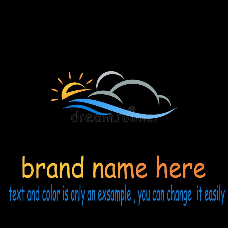 Creative Sun Wave Logo Vector Stock Vector - Illustration of abstract ...