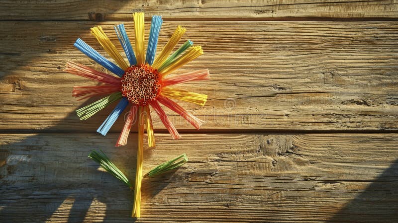 Creative Sunflower Art Workshop Make a Multicolored Straw Design in a ...