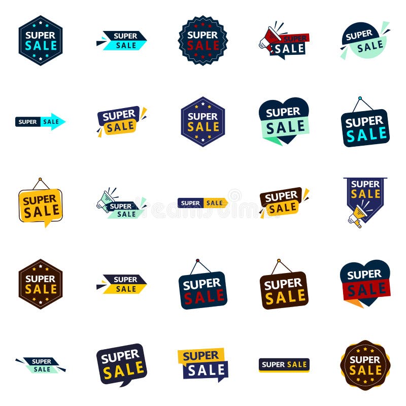 25 Creative Super Sale Banners for Email and Online Advertising Stock ...