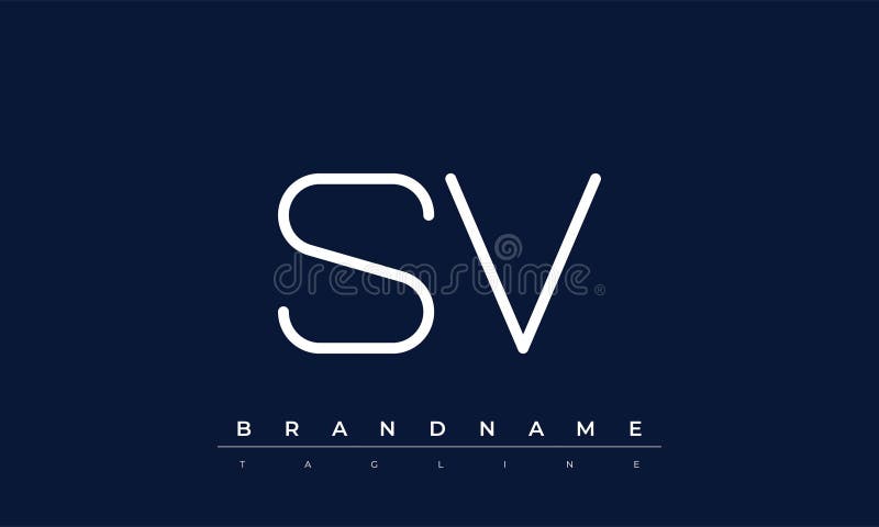 Creative SV Letter Initial Logo Vector Image Stock Vector ...