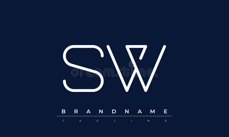Creative SW Letter Initial Logo Vector Image Stock Vector ...