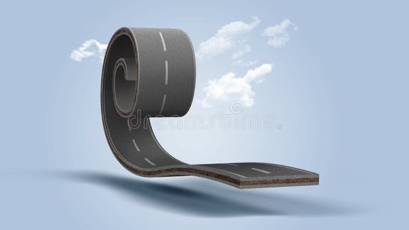 Creative Swirl Road Isolated, Bending Road Stock Image - Image of ...