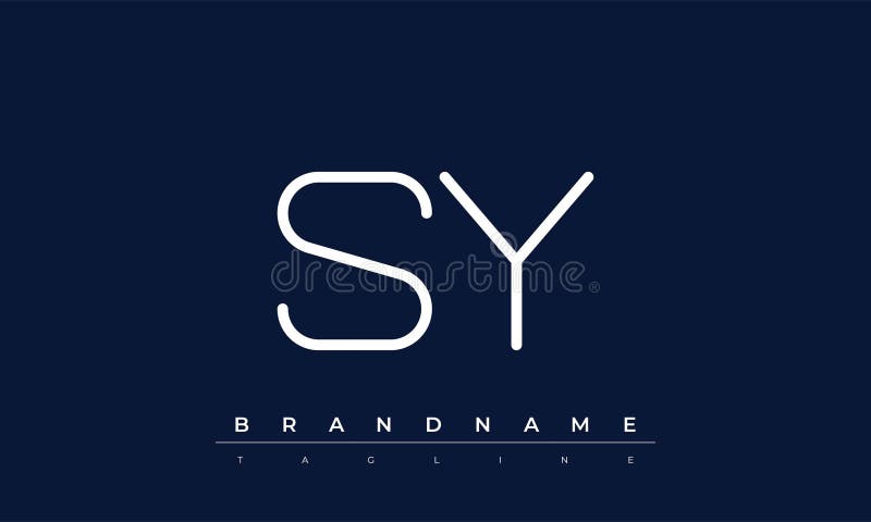 Creative SY Letter Initial Logo Vector Image Stock Vector ...