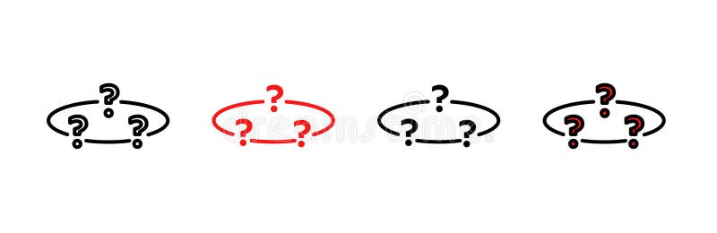 Creative Symbols with Question Marks in Various Colors for Design ...