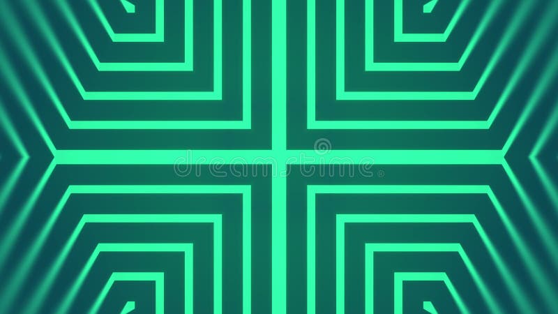 Creative Symmetrical Background with Bright Strips of Green Light. 3d ...