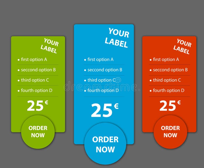 Creative Table with Headline and Text Stock Illustration - Illustration ...