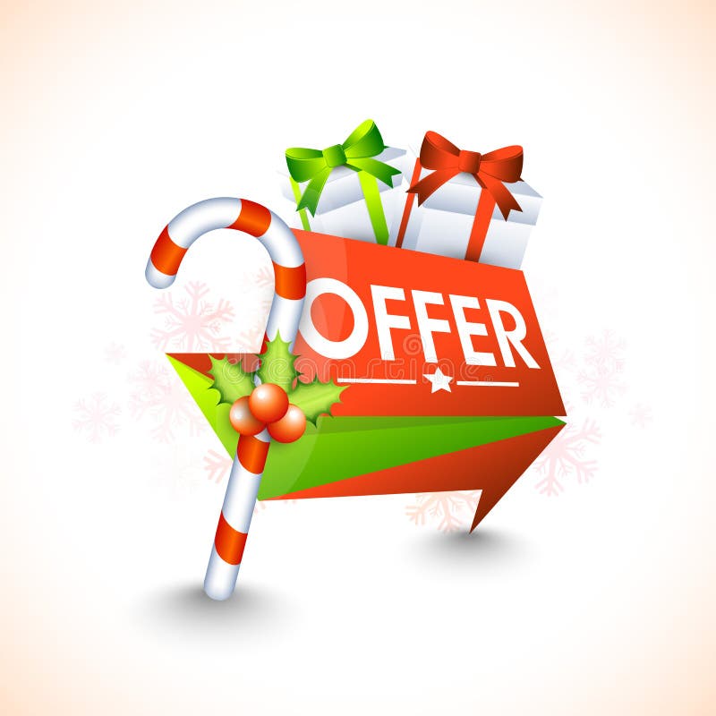 Creative Tag Design for Christmas Offer. Stock Illustration ...