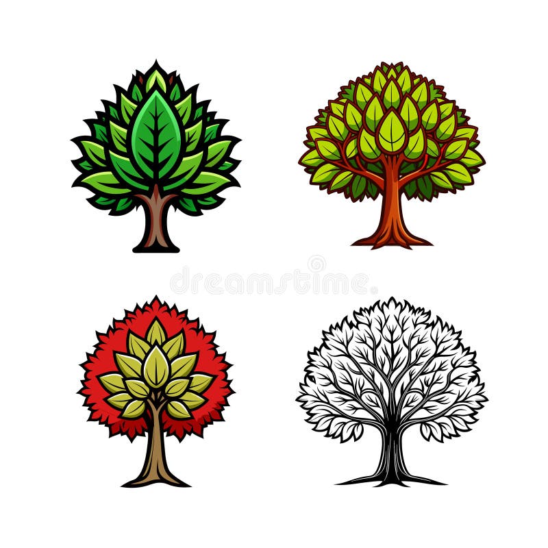 Creative Buckeye Tree Illustration on Clean Canvas Stock Vector ...