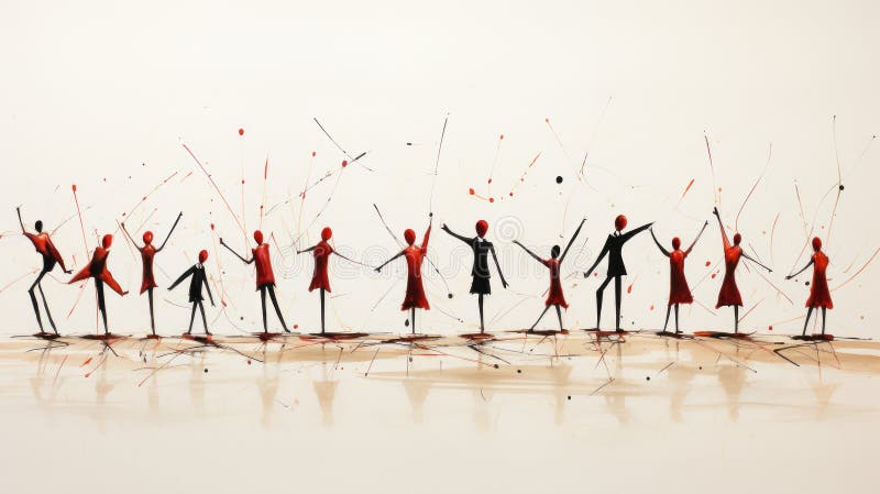 Creative Talent Management: Stick Figures in Action Stock Illustration ...