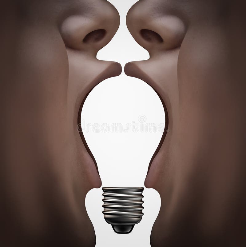 Creative Talk Concept stock illustration. Illustration of lightbulb ...