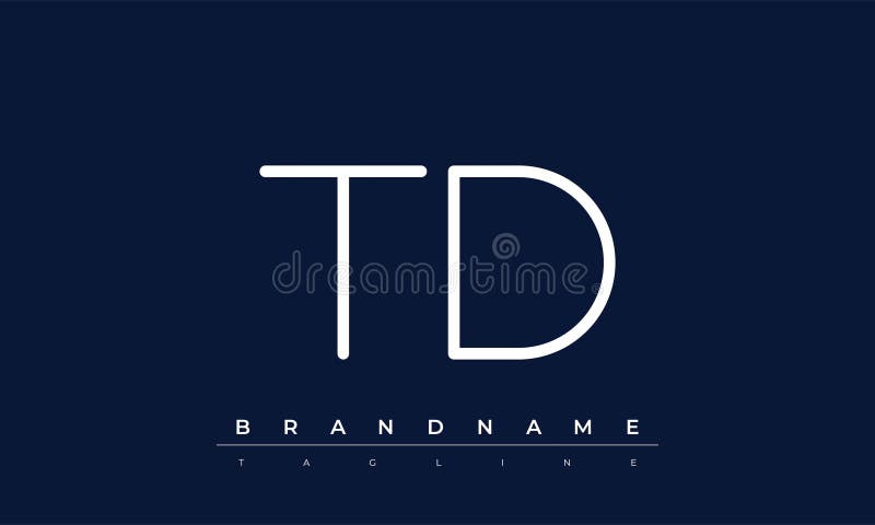 Creative TD Letter Initial Logo Vector Image Stock Vector ...