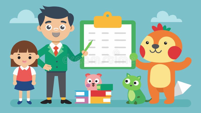 A Creative Teachers Drawing of Cartoon Characters Next To Each Subject ...