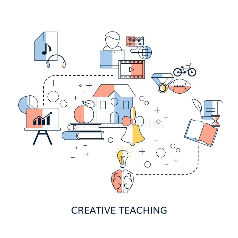 Creative Teaching Vector Illustration Stock Vector - Illustration of ...