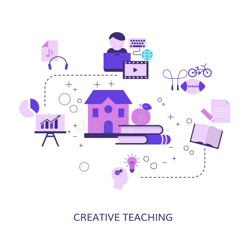 Creative Teaching Vector Illustration Stock Vector - Illustration of ...