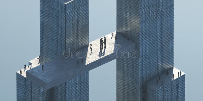 Creative Team-Based 3D Bridge-Building Visualization Illustrating ...