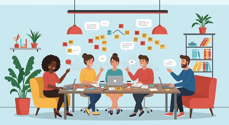 Creative Team Brainstorming Session: Innovative Ideas & Collaborative ...