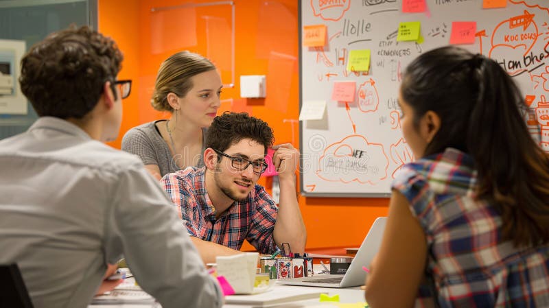 A Creative Team Brainstorming Unique and Memorable Business Names in a ...