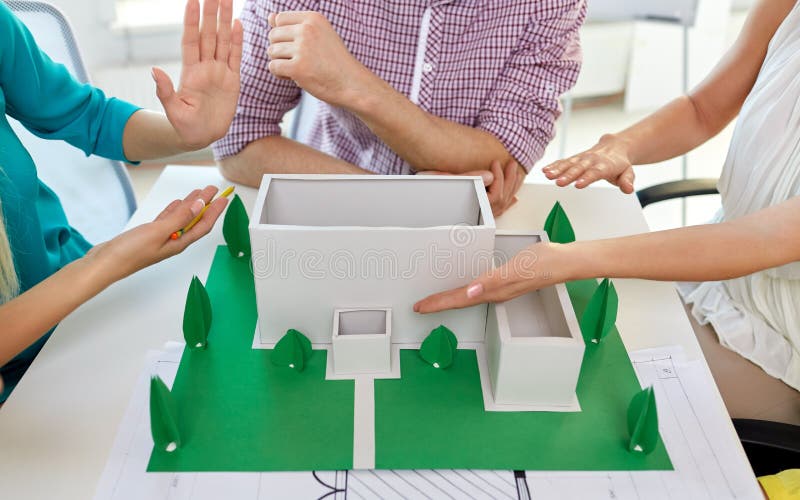 Creative Team Building Project Layout at Office Stock Image - Image of ...