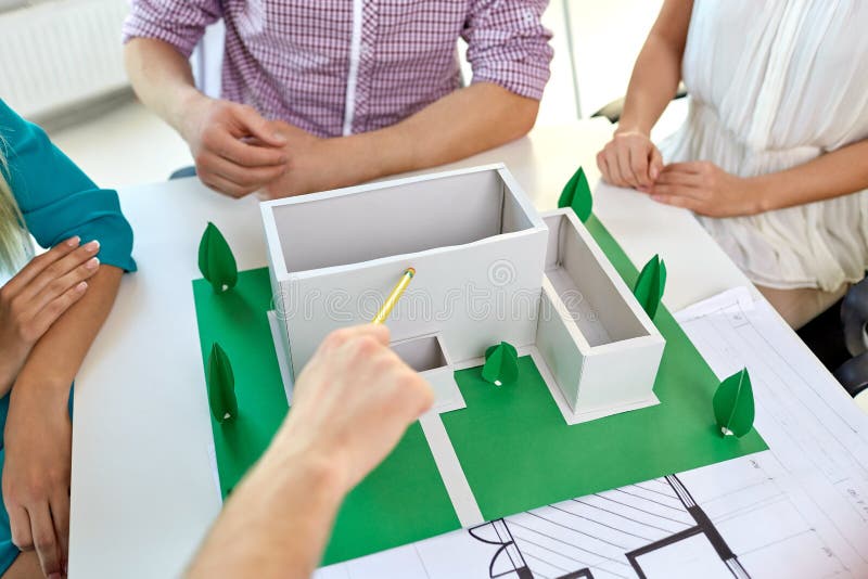 Creative Team Building Project Layout at Office Stock Image - Image of ...