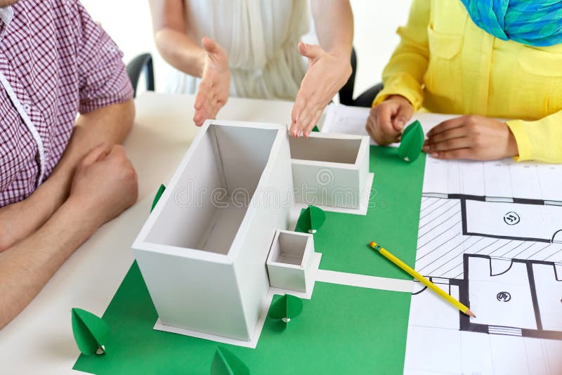 Creative Team Building Project Layout at Office Stock Photo - Image of ...