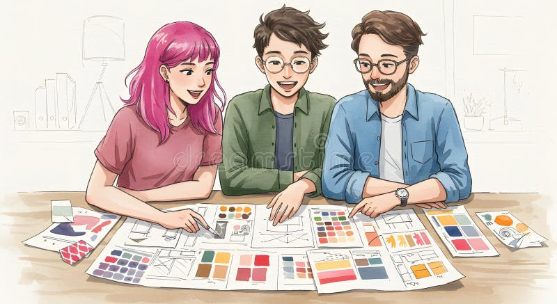 AI Design Team Collaboration Stock Photo - Image of diversity ...