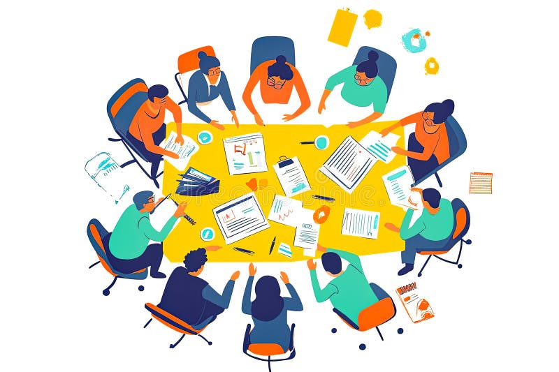 Creative Team Collaboration Illustration Stock Illustration ...