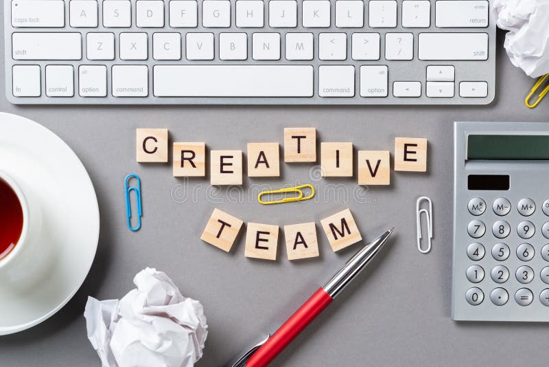Creative Team Concept with Letters on Cubes Stock Photo - Image of ...