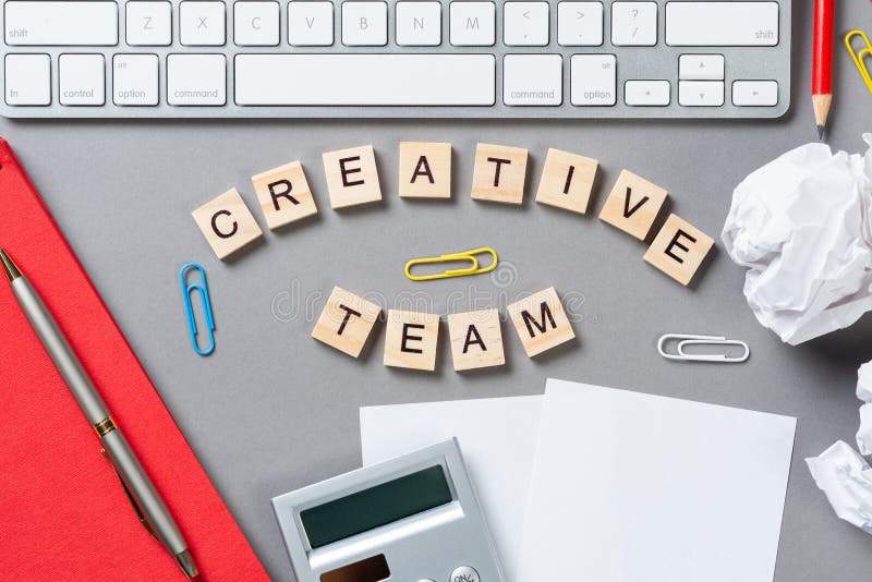 Creative Team Concept with Letters on Cubes Stock Image - Image of ...
