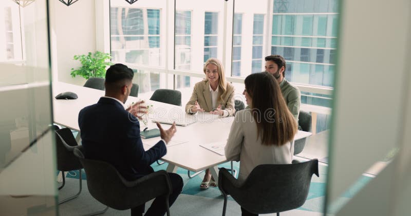 Creative Team of Diverse Project Managers Discussing Teamwork Strategy ...