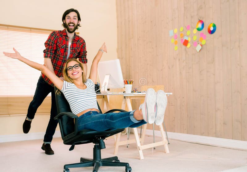 Creative Team Having Fun Together Stock Image - Image of career ...