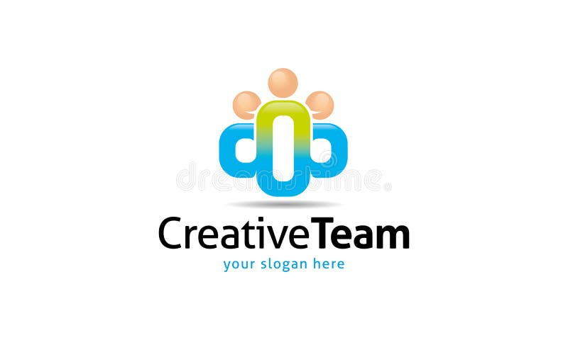 Creative Three Green Abstract People Team Characters Logo Stock Vector ...