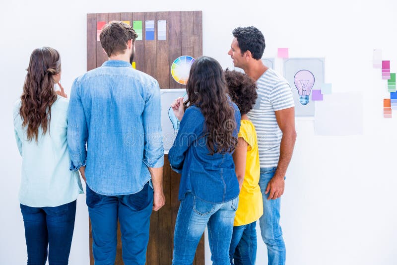 Creative Team Looking at Color Sample Stock Image - Image of group ...