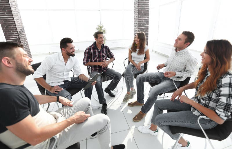 Team Sitting in a Lesson on Team Building Stock Image - Image of ...