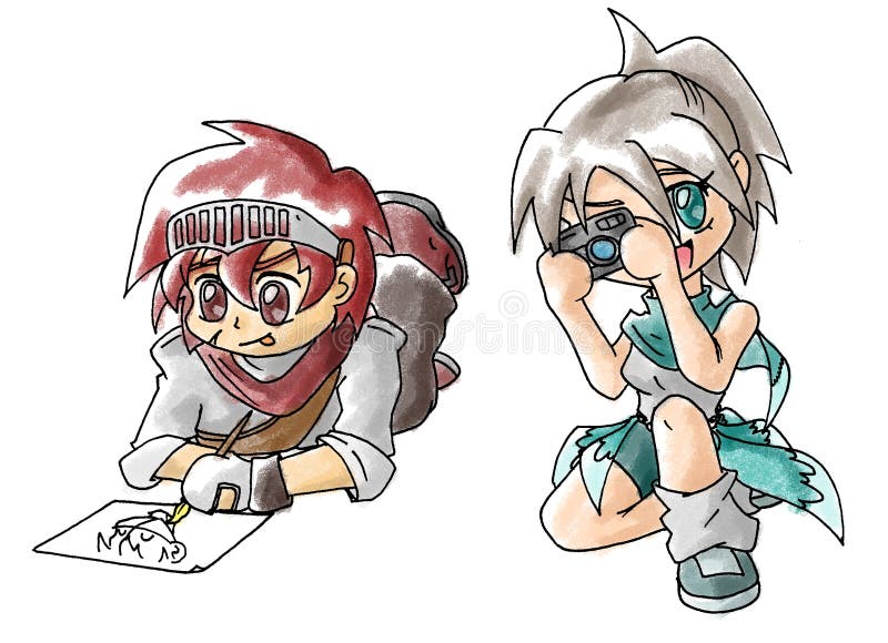 Creative Team stock image. Illustration of drawing, girl - 78124265