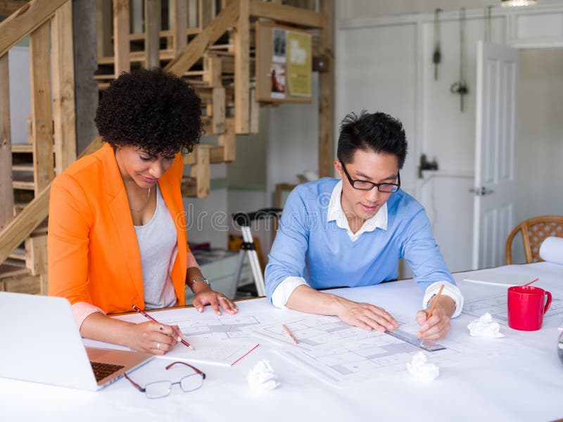 Creative team at work stock image. Image of computer - 63758391
