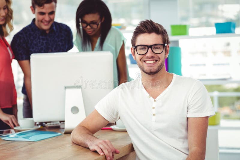 Creative Team Working Together Stock Image - Image of brainstorm ...