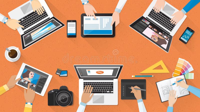 Creative Team stock illustration. Illustration of black - 932438