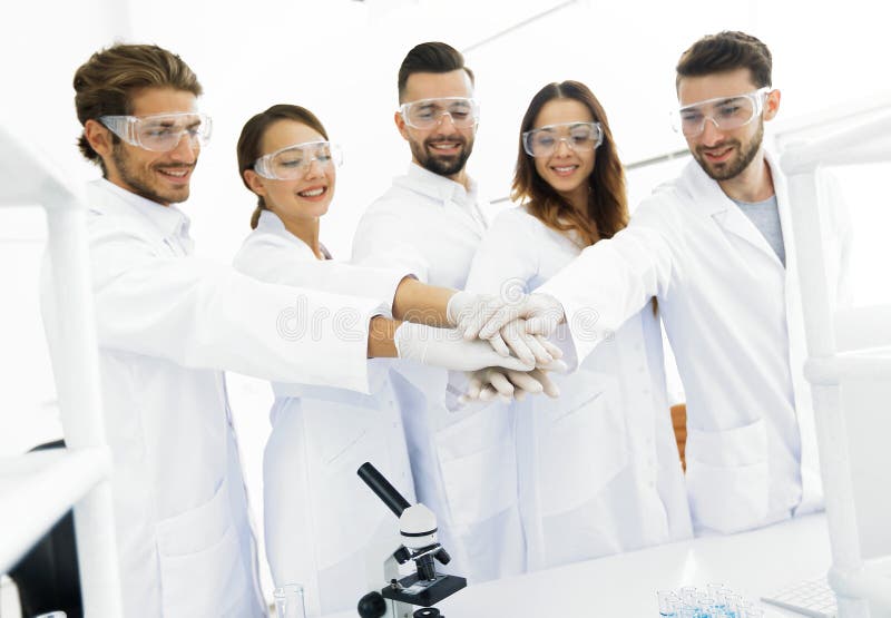 Creative Team of Young Scientists. Stock Photo - Image of biologist ...