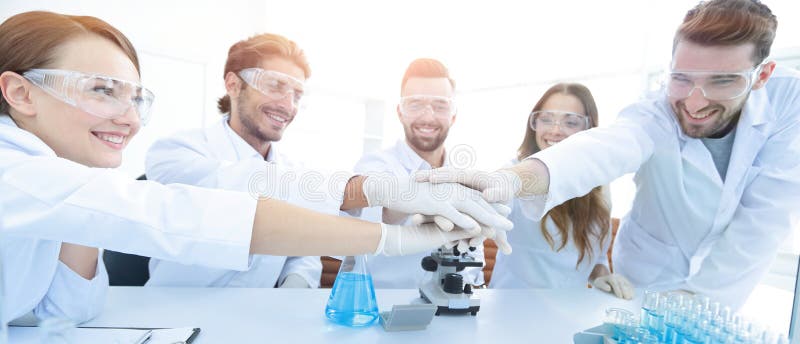 Creative Team of Young Scientists. Stock Photo - Image of medical ...