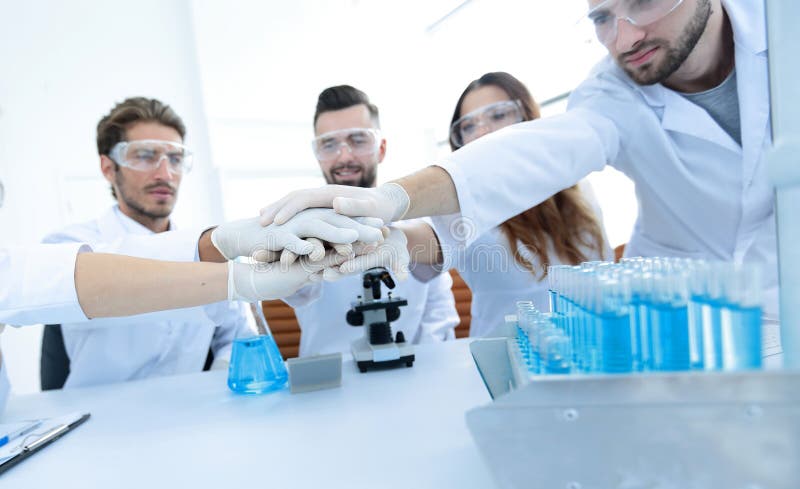 Creative Team of Young Scientists. Stock Photo - Image of caucasian ...
