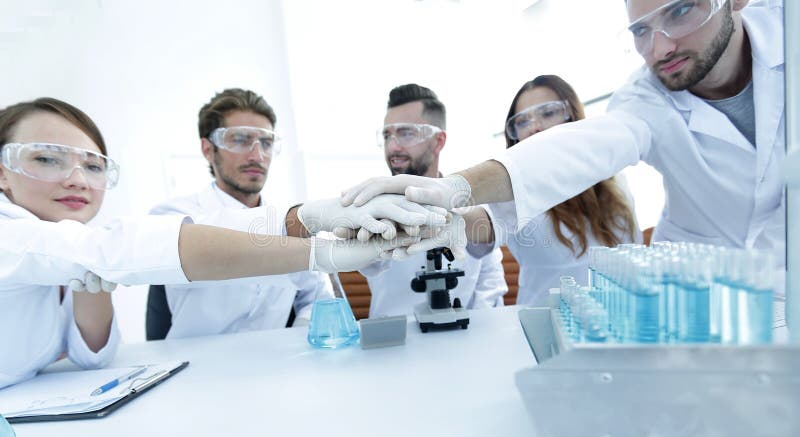 Creative Team of Young Scientists. Stock Photo - Image of caucasian ...